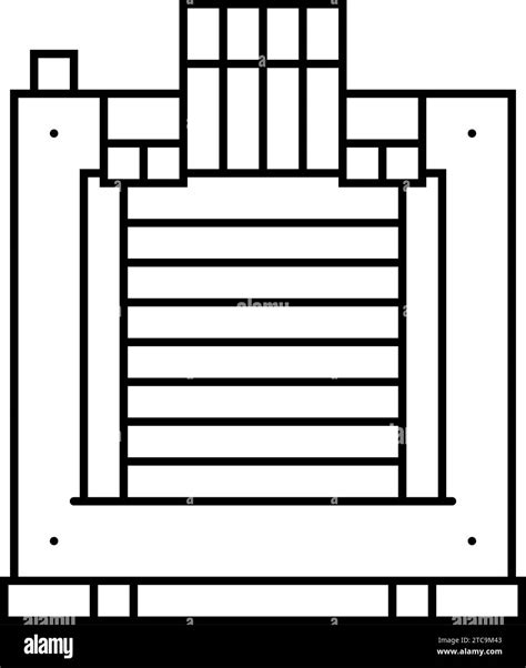 Transformer Electronic Component Line Icon Vector Illustration Stock Vector Image And Art Alamy