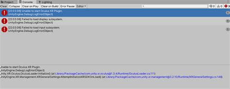 Ubable To Start Oculus Xr Plugin Error Unity Engine Unity Discussions