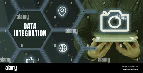 Text Sign Showing Data Integration Business Showcase Involves Combining Data Residing In