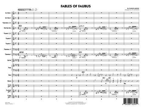 Fables Of Faubus Conductor Score Full Score By Charles Mingus