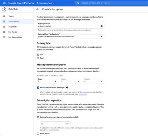 Gcp — How To Subscribe And Send Pubsub Messages In Spring Boot App