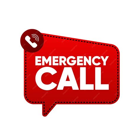 Premium Vector Emergency Call Label Sos Emergency Call 911 Calling
