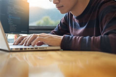 Premium Photo Programmer Coding Software Development Working Project It