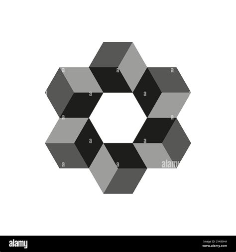 Geometric Hexagon Pattern Abstract 3d Hexagonal Design Modern Vector