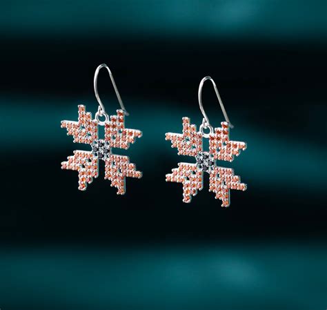 Star Of Palestinian Tatreez Earrings Fovero