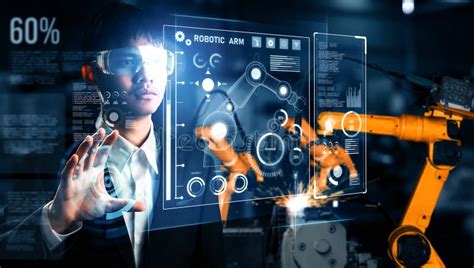 Mlp Advanced Robot Arm System For Digital Industry And Factory Robotic Technology Stock Image