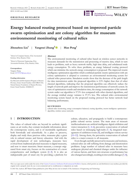 pdf energy balanced routing protocol based on improved particle swarm