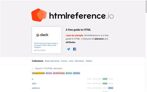 Html Reference A Free Guide To All Html Elements And Attributes Aards