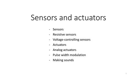 ppt sensors and actuators powerpoint presentation free download id