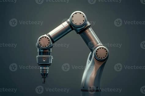 Ai Generated A Sleek Robotic Arm Stands Ready For Precision Tasks In Manufacturing Automation