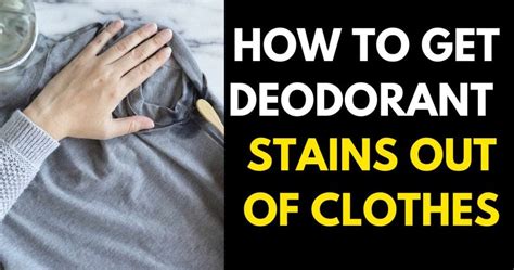 How To Remove Deodorant Stains From Shirts StylePersuit