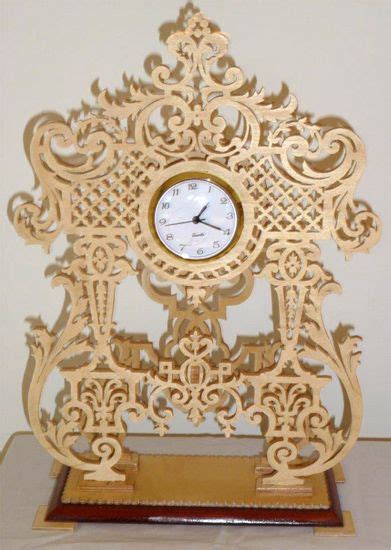 French Renaissance Clock Scroll Saw Fretwork Pattern Mantel Clock