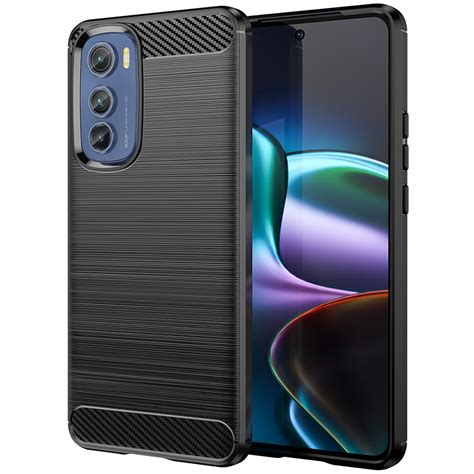 Flexi Carbon Fibre Case For Motorola Edge Black