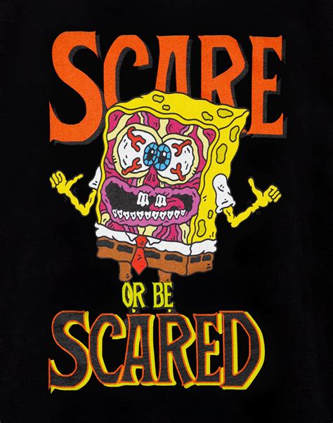 Spongebob Squarepants Scare Or Be Scared Halloween Mens T Shirt — Vanilla Underground