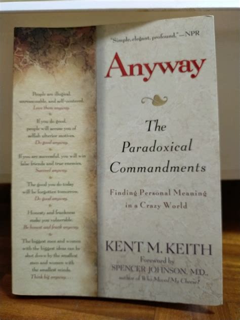 Anyway The Paradoxical Commandments Hobbies And Toys Books