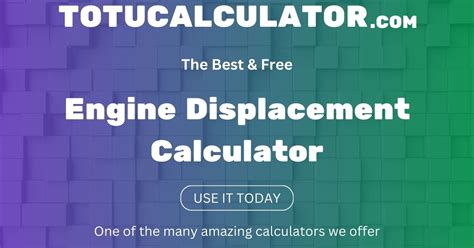 Engine Displacement Calculator Engine Volume Tool