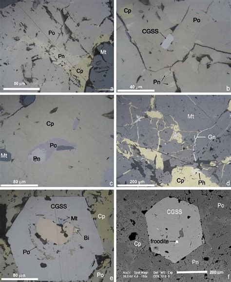 Microphotos Showing Ore Minerals And Textures Of The Massive Ores A Download Scientific