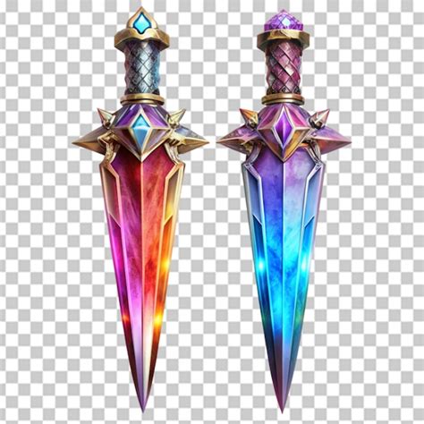 Vintage Colorful Dagger Concept Premium Ai Generated Psd