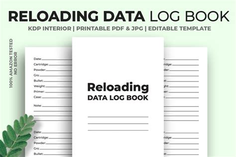 Reloading Data Log Book KDP Interior