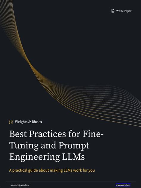 best practices for fine tuning and prompt engineering llms weights