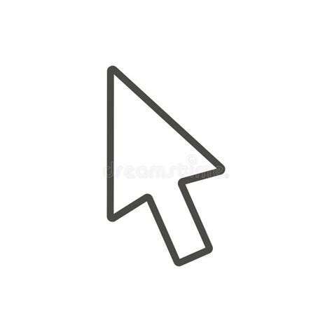 Cursor Icon Vector Line Pc Pointer Symbol Stock Vector Illustration