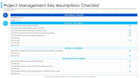 Project Management Assumption Log What Is And How To Create A Risk