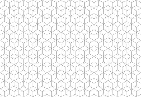 Isometric Grid Seamless Pattern Cube Background Hexagonal Geometric Shapes Stock Vector
