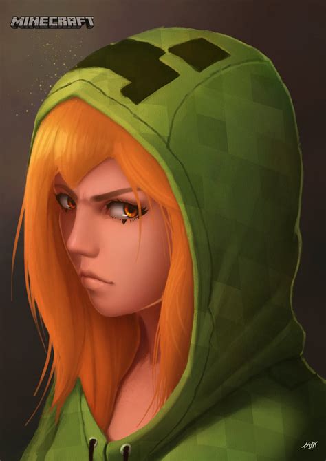 Фото Девушка Крипер Creeper Girl Скины для Майнкрафт Minecraft Inside By Hunky Dory Artist