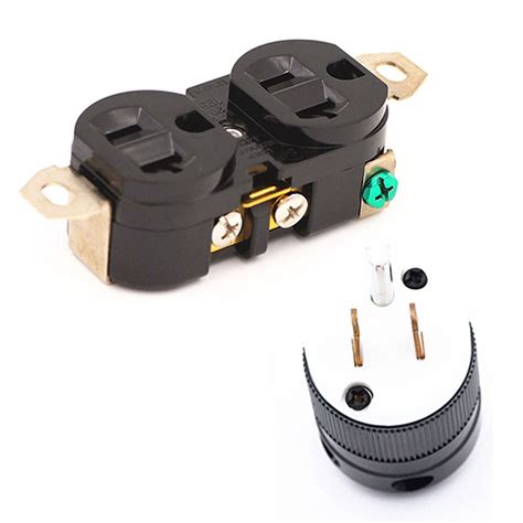 Nema 5 15p 15a 125v Straight Blade Male Replacement Plug E 09