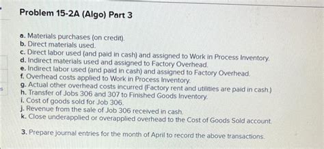 Solved Problem 15 2a Algo Computing And Recording Job