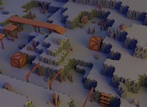 voxel low poly hybrid cave pack
