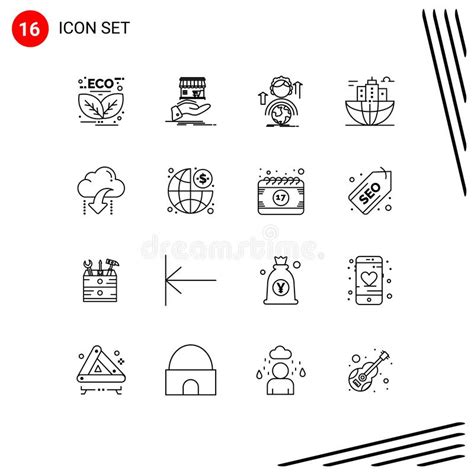 16 Outline Concept For Websites Mobile And Apps City Building Online Online Female Stock