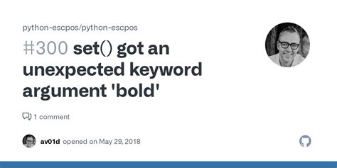 Set Got An Unexpected Keyword Argument Bold · Issue 300 · Python