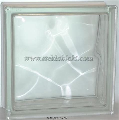 Стеклоблок Vitrablok волна бесцветный