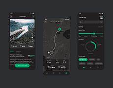 Hiking Mobile App UX UI Design Behance