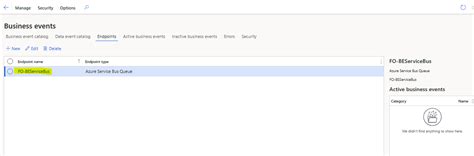How To Setup Business Events With Azure Service Bus Queue Endpoint In