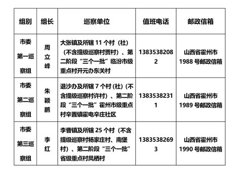 八届市委第三轮巡察完成进驻（附巡察公告） 政务要闻 霍州市人民政府门户网站