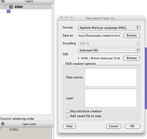Coordinate System Converting Kml To Different Projection In Qgis Geographic Information