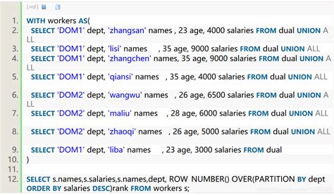 Sql 四大排名函数 （rownumber、rank、denserank、ntile）简介rownumber Rank