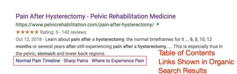 Pro Tip Table Of Contents Can Provide Additional Link Options In Organic Search
