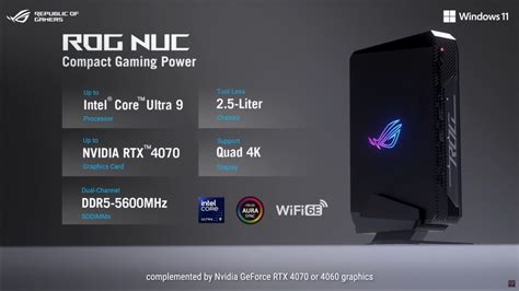 Asus Rog Nuc Mini Pc With Intel Core Ultra H Rtx Gpu Unveiled Gizmochina