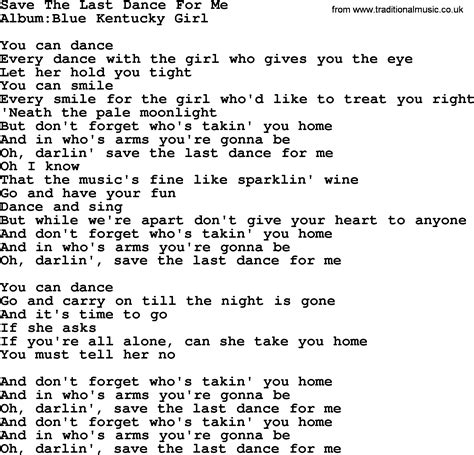 Save The Last Dance For Me Guitar Chords