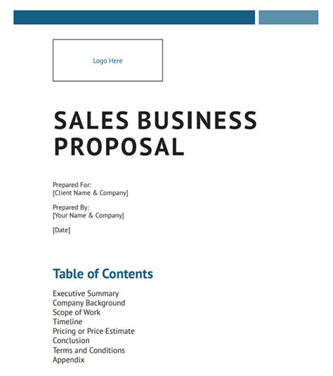 How To Write A Simple Business Proposal Template