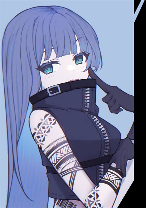 High Collared Tattooed Cutie [original] R Animegirlstattoos