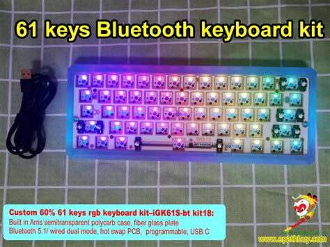 Custom Rgb Keyboard Kit Hot Swap Bluetooth Mechancial Keyboard Underglow