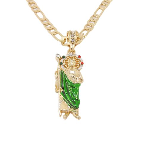 High Quality Oro Laminado San Judas Necklace Men Women Punk Unique