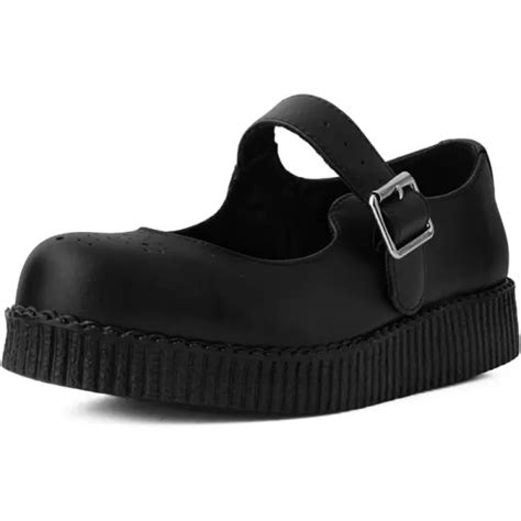Tuk Womens Cat Mary Jane Flatblackwhite Tuk Shoes