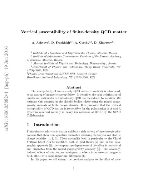Pdf Vortical Susceptibility Of Finite Density Qcd Matter