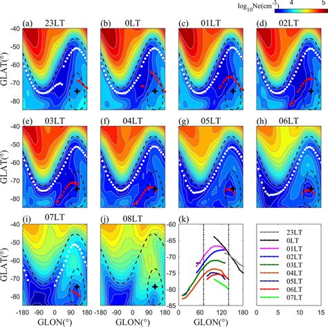 The Averaged Electron Density Distribution At Night 23 Lt 08 Lt In