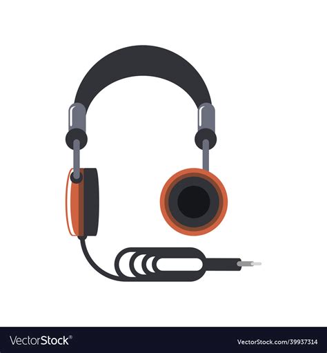 Headphones Isolated Icon Royalty Free Vector Image